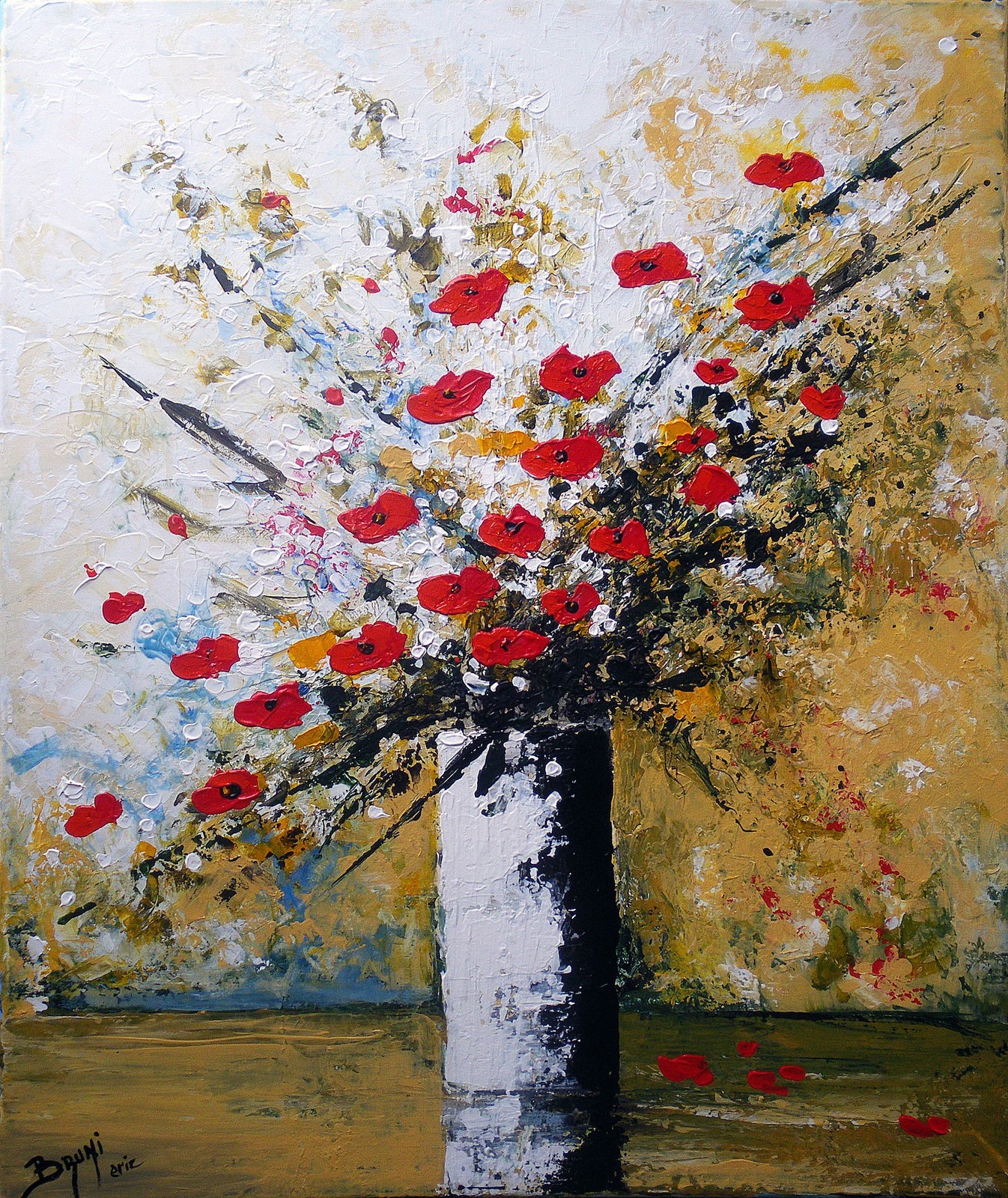 Peinture bouquet de fleurs